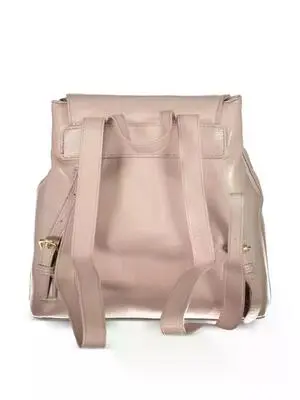 MARIO VALENTINO Logo-plaque Leather Backpack
