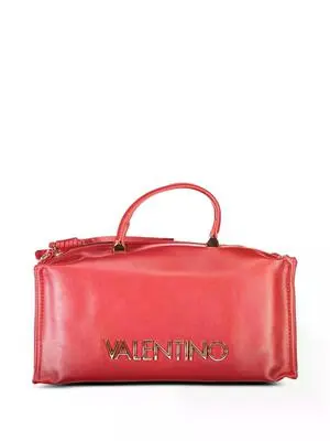 MARIO VALENTINO Logo-lettering Boxy Tote Bag - Red