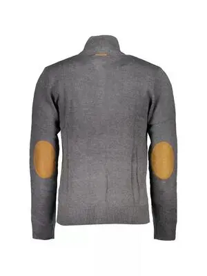GIAN MARCO VENTURI VINTAGE Elbow-patch Zip-up Sweater