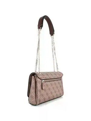 Guess Logo-pattern Foldover Shoulder Bag