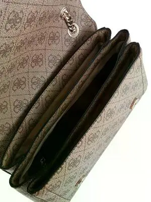 Guess Logo-pattern Foldover Shoulder Bag