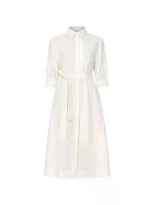 P.a.r.o.s.h Belted Button-fastening Midi Dress