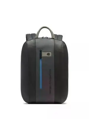 PIQUADRO Colour-block Leather Backpack - Black