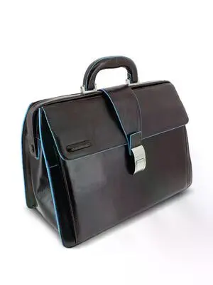 PIQUADRO Leather Flap-top Briefcase