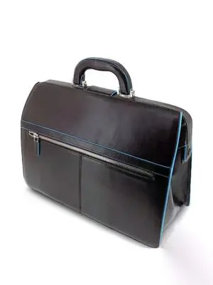 PIQUADRO Leather Flap-top Briefcase