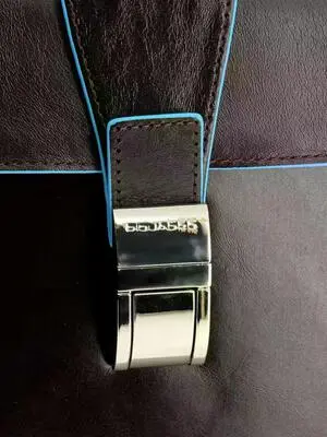 PIQUADRO Leather Flap-top Briefcase