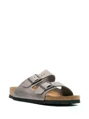 BIRKENSTOCK Arizona Double-buckle Slides - Grey