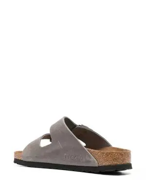 BIRKENSTOCK Arizona Double-buckle Slides - Grey