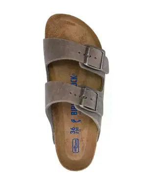 BIRKENSTOCK Arizona Double-buckle Slides - Grey