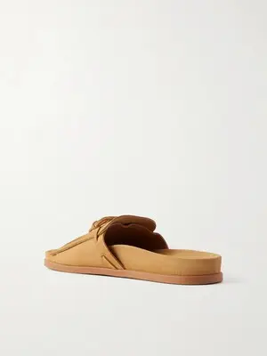 ANCIENT GREEK SANDALS Amfiliki Suede Slides - Brown