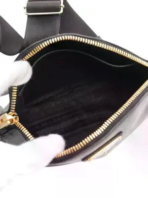 Prada City Calf Crossbody Bag - Black