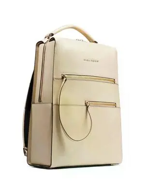 PIQUADRO Leather Backpack - Neutrals