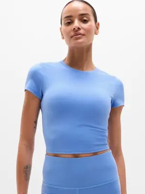 Athleta Transcend Open Back Tee - Waterfall