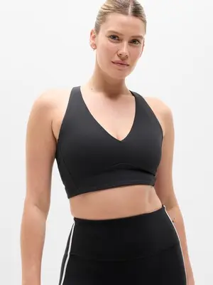 Athleta Transcend Longline Bra D-dd - Black