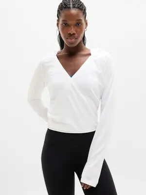 Athleta Airy Cotton Terry Wrap Hoodie - Bright White