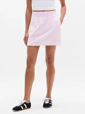 Athleta Airy Cotton Terry Mini Skirt - Ballet