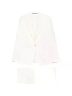 Tagliatore Single-breasted Peak-lapel Suit - Neutrals