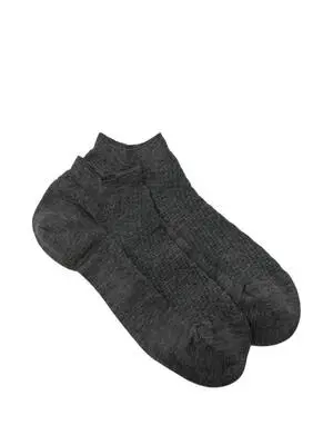 Zegna Sleek Dash Ankle Socks - Grey