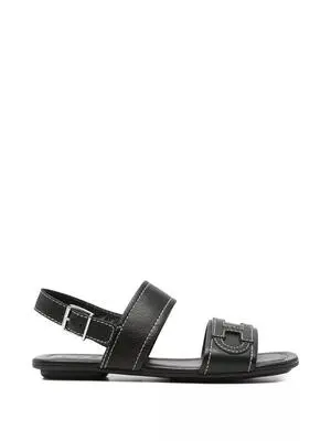 Hogan H-logo Sandals - Black