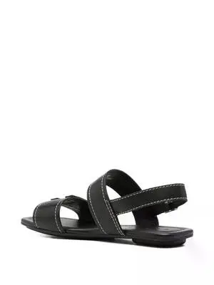 Hogan H-logo Sandals - Black