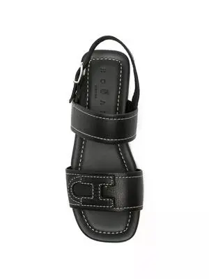 Hogan H-logo Sandals - Black