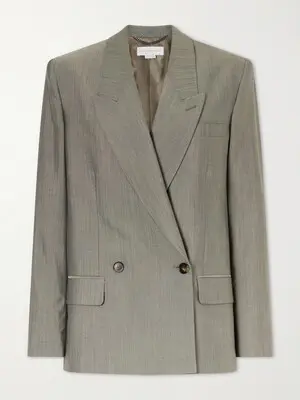 Stella McCartney Wool And Silk-blend Blazer - Gray