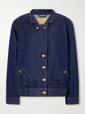 BLAZÉ MILANO Cleo Denim Bomber Jacket - Blue