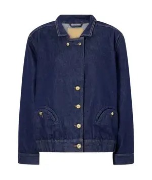 BLAZÉ MILANO Cleo Denim Bomber Jacket - Blue