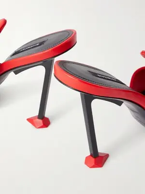 Givenchy Boudoir Bow-embellished Leather Mules - Red