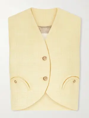 BLAZÉ MILANO Gliss Cotton-blend Vest - Yellow