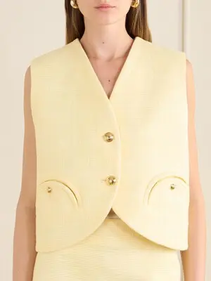 BLAZÉ MILANO Gliss Cotton-blend Vest - Yellow