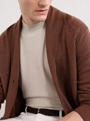 Brioni Knitted Cotton T-shirt
