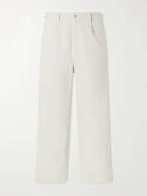 ATON Wide-leg Cotton-twill Trousers
