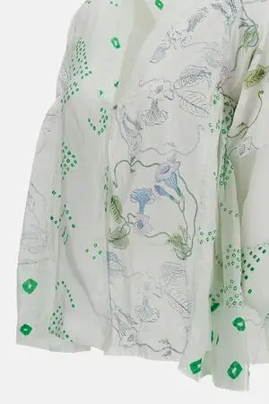 INJIRI V-neck Silk Shirt