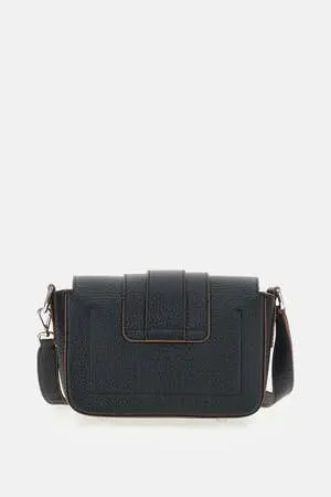 Hogan H01x Flap Bag In Hammered Leather - Nero