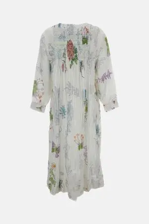 INJIRI Trumpet Floral-print Dress - Multicolor
