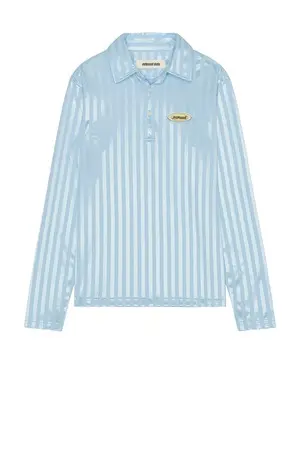 METALWOOD STUDIO Longsleeve Player Polo In Blue