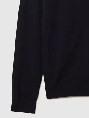 REISS Hampshire Wool Funnel-neck Cardigan