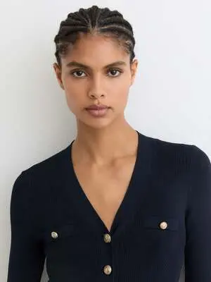 REISS Lavelle Knitted Mini Dress