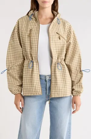 DAMSON MADDER Matilda Gingham Hooded Raincoat