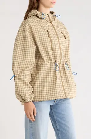 DAMSON MADDER Matilda Gingham Hooded Raincoat