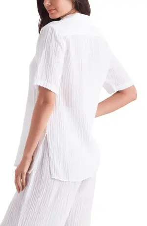 MIMI FLAMINGO Vista Double Gauze Shirt - White
