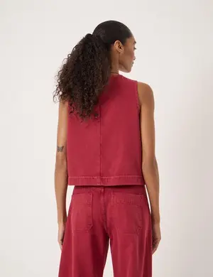 HUSH Valerie Denim Shell Top