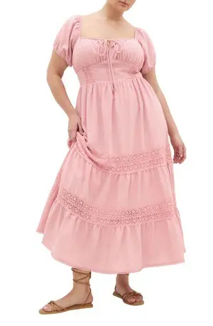 City Chic Trimmed Day Dresses