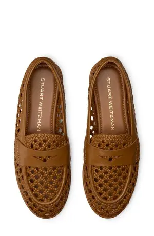 STUART WEITZMAN Spencer Woven Loafer - Boho Tan