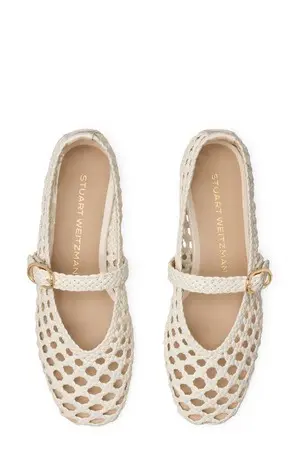 STUART WEITZMAN Prim Mary Jane Flat - Cream.