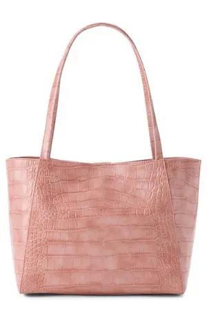Brahmin Croc Embossed Leather Tote