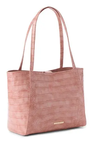 Brahmin Croc Embossed Leather Tote