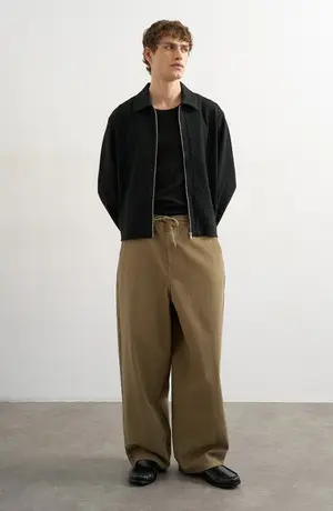 Topman Boxy Fit Jersey Bomber Jacket
