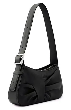BEHNO Mini Leena Leather Shoulder Bag - Black